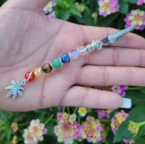 Other | Chakra Crystal Roachclip Atm Clip Blunt Holder 42 Clip Smoke ...